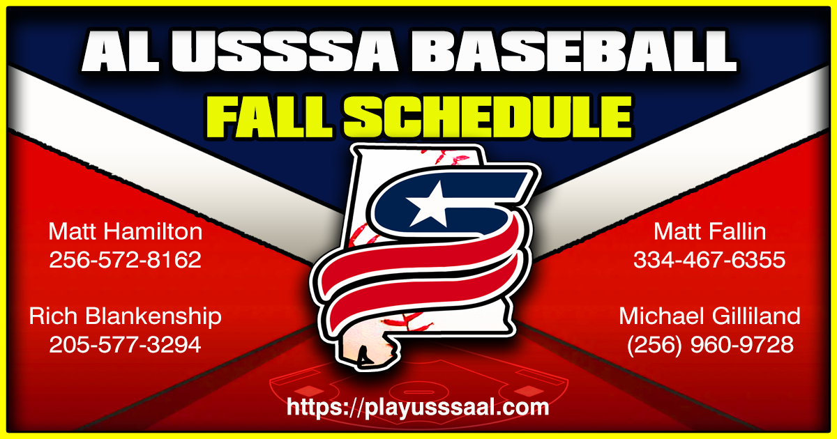 AL USSSA BASEBALL FALL SCHEDULE